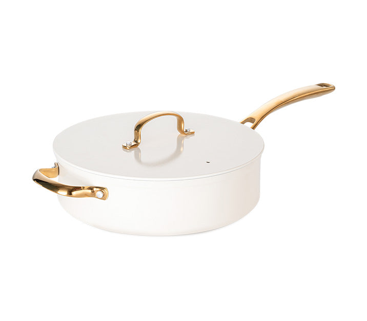 Utility Golden 10-Piece Ceramic Nonstick Cookware Set | Non-Toxic ...